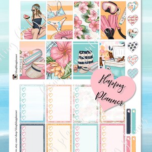 HAPPY PLANNER POOLSIDE Stickers, Happy Planner Printable Sticker, Summer Printable Planner Kit ...