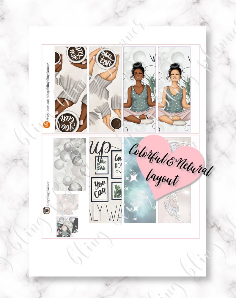 MINDFULNESS PLANNER STICKERS Relax at Home Printable Planner - Etsy