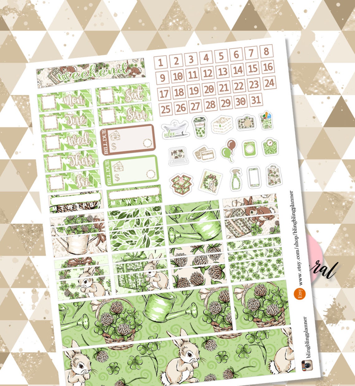 MARCH PLANNER STICKERS Printable St. Patrick Day Planner - Etsy
