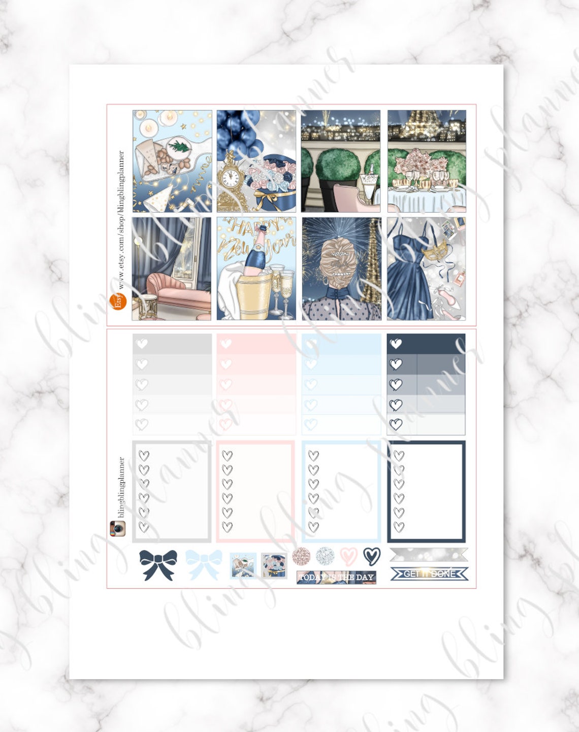 NEW YEAR PLANNER Stickers Printable New Year Planner - Etsy