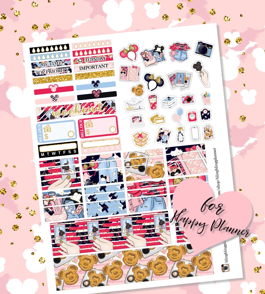 MAGICAL HAPPY PLANNER Kit, Disney Planner Stickers, Sticker Printable ...