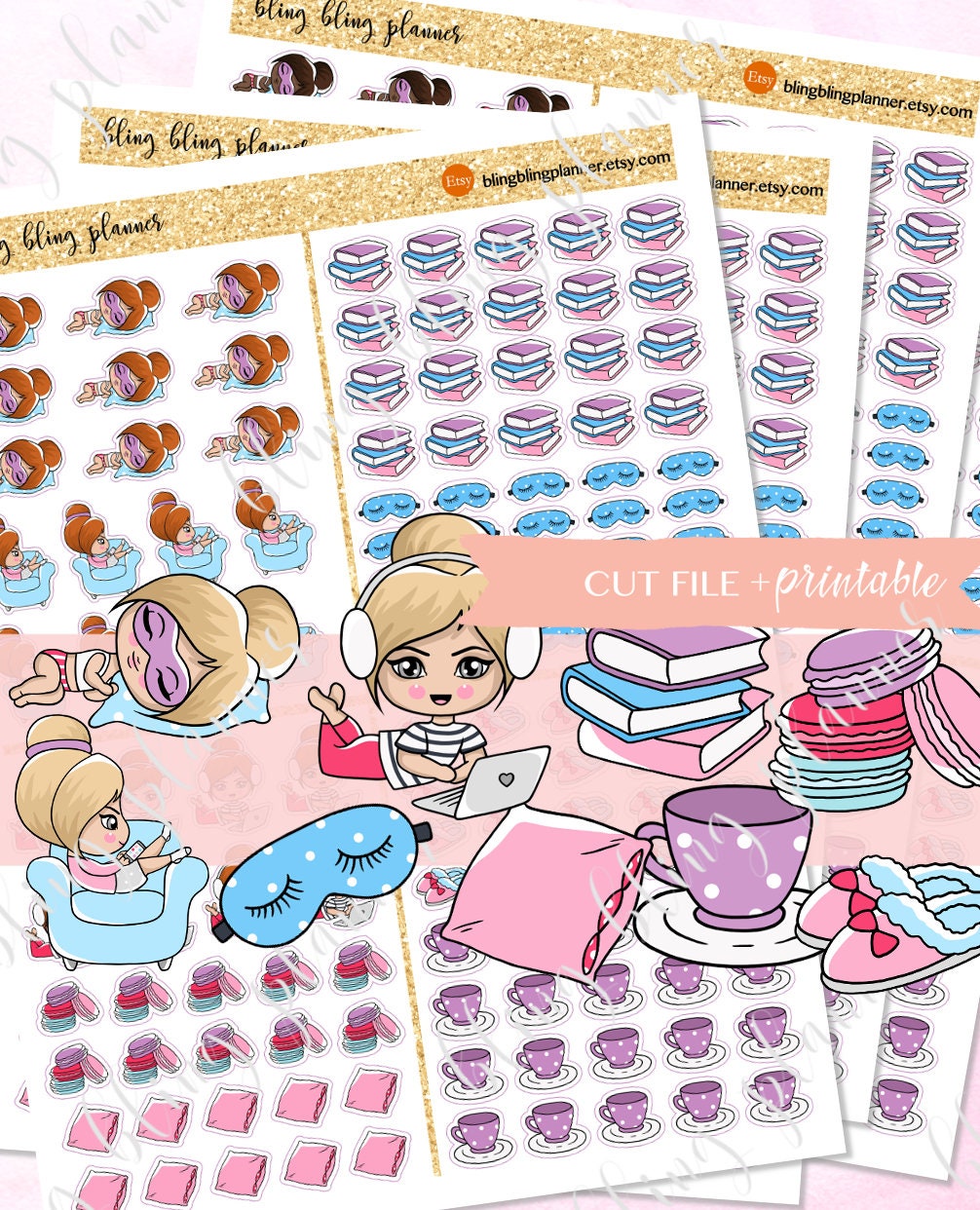 PRINTABLE STAY AT Home Sticker Printable Relax Sticker Cute - Etsy