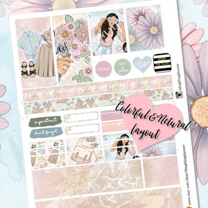 SPRING PRINTABLE PLANNER Stickers, Spring Girl Planner Kit, April ...