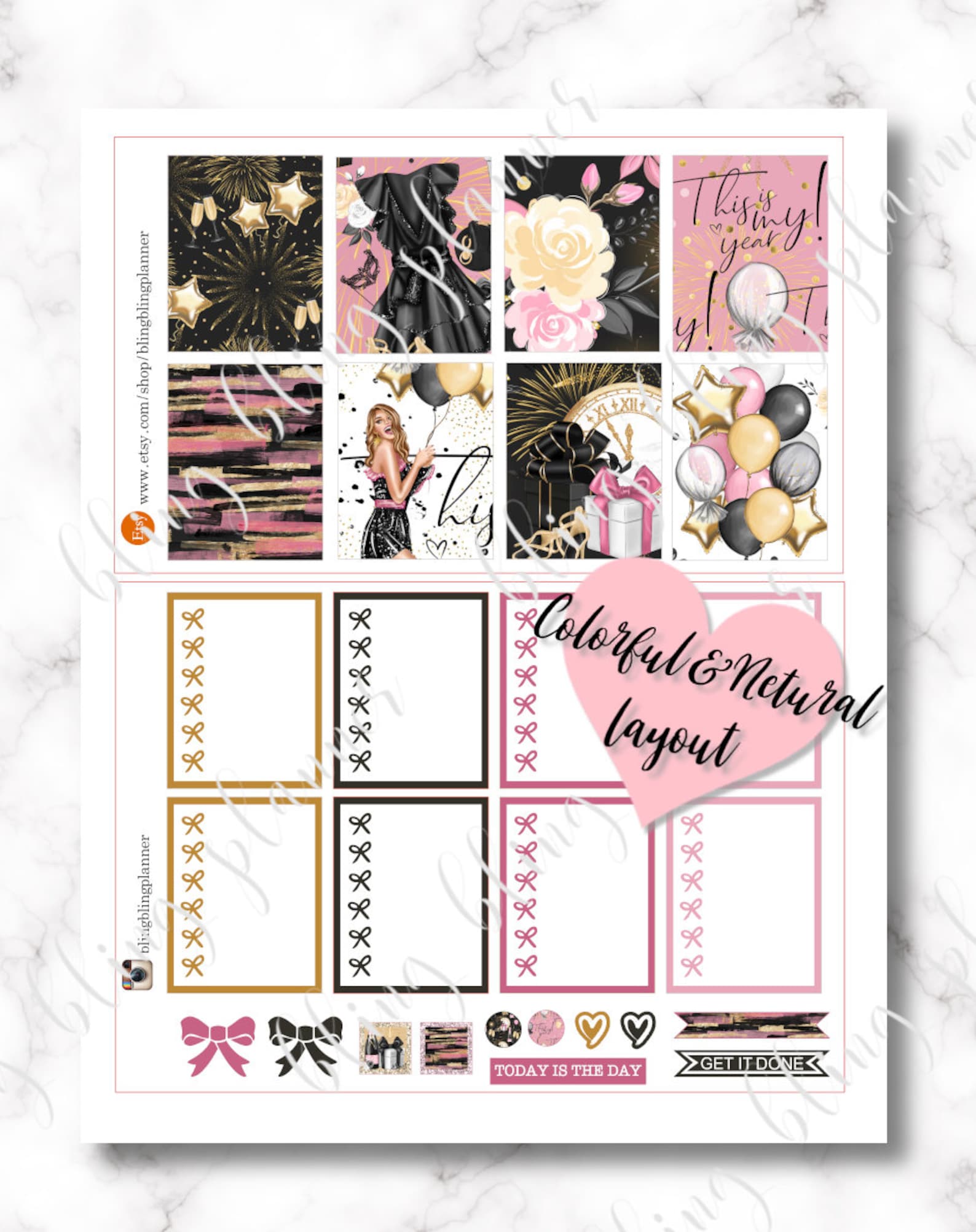 NEW YEAR PLANNER Stickers Printable New Year Planner | Etsy