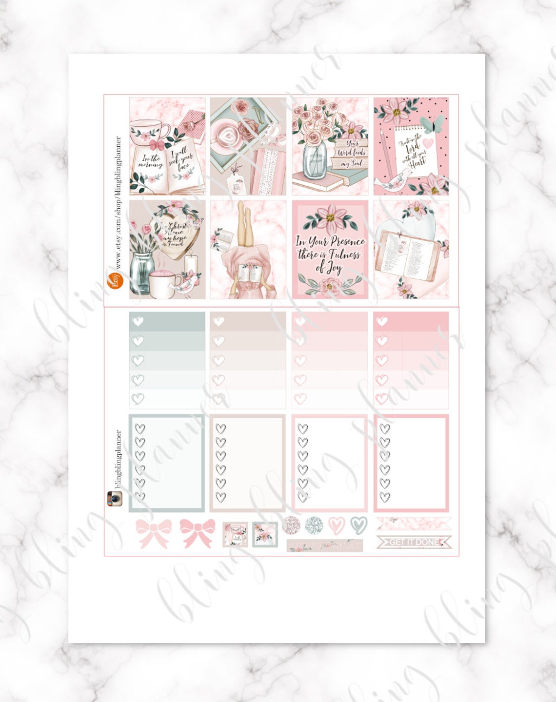 PRAY PRINTABLE PLANNER Stickers Faith Planner Kit Christian | Etsy