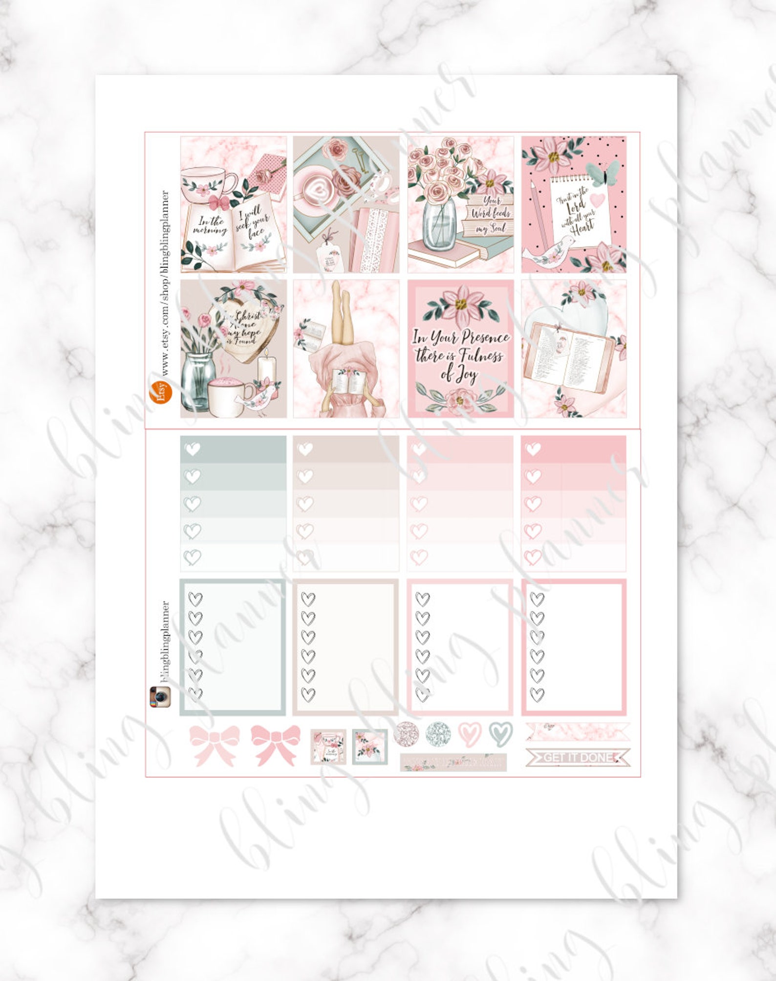 PRAY PRINTABLE PLANNER Stickers Faith Planner Kit Christian - Etsy
