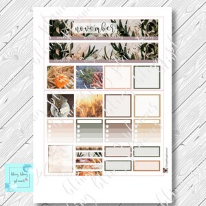 NOVEMBER MONTHLY KIT Printable, November Monthly View, Fall Monthly ...