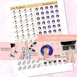 GIRL BOSS PLANNER Stickers, Printable Girl Boss Sticker, Coffee First ...