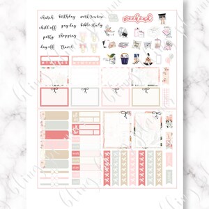 PEACH PRINTABLE PLANNER Stickers, Summer Planner Kits Printable, Peach ...
