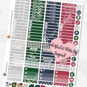 HOLIDAY PLANNER STICKERS, Printable Christmas Planner Stickers, Holiday ...