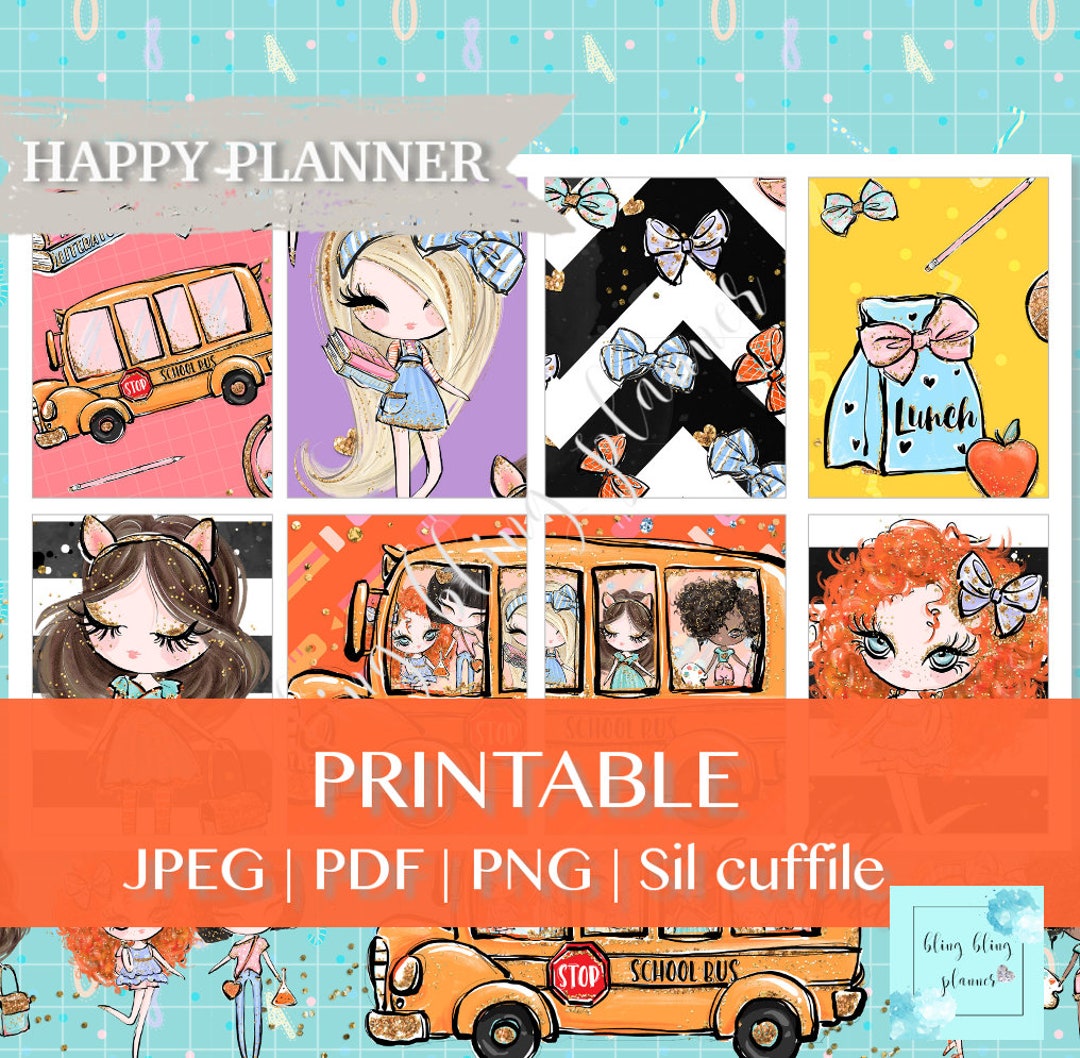 BACK TO SCHOOL Happy Planner Stickers, Happy Planner Stickers, August ...