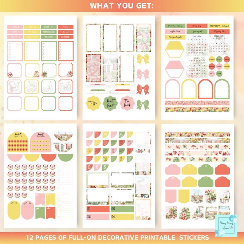 PRINTABLE Journal Sticker Bundle, Over 750 Journal Sticker, Scrapbook ...