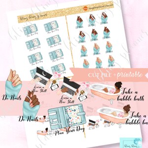 DAILY PRINTABLE PLANNER Stickers, Printable Fitness Stickers, Printable ...