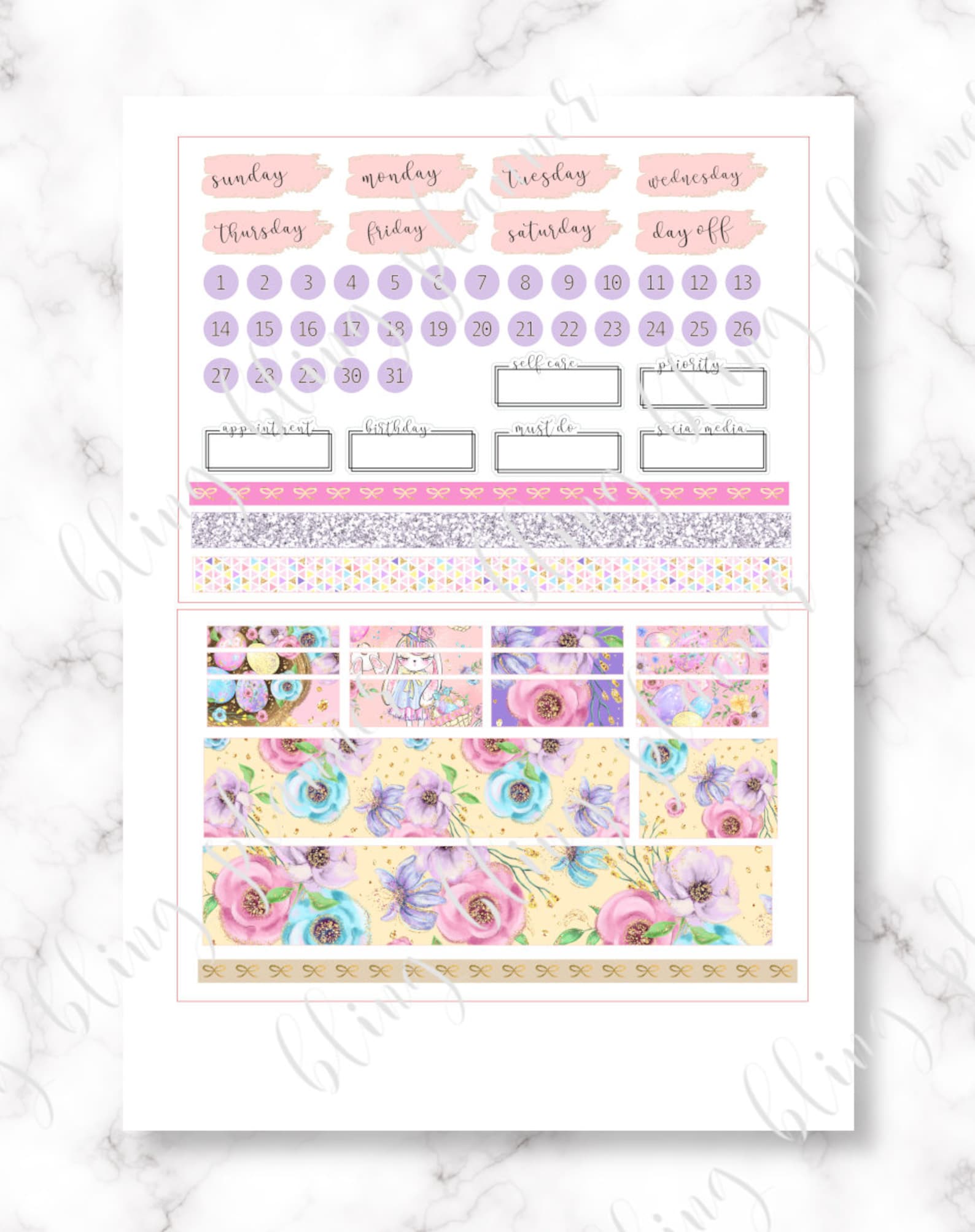 EASTER PLANNER STICKERS Printable Planner Stickers Buddy - Etsy