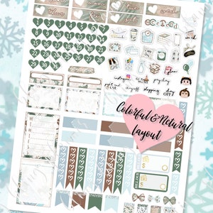 WINTER PRINTABLE PLANNER Stickers, Winter Snow Printable Kit, Winter ...