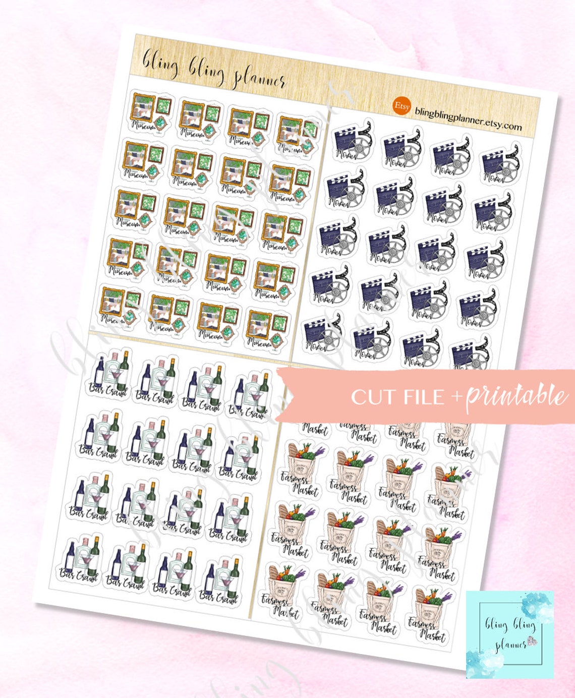 PRINTABLE PLANNER ICON Stickers, Printable Planning Stickers, Spa Day ...