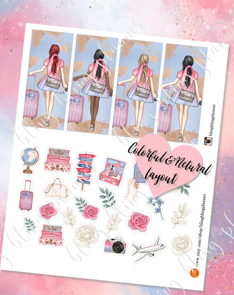 TRAVEL PLANNER STICKERS Printable Vacation Planner Stickers - Etsy