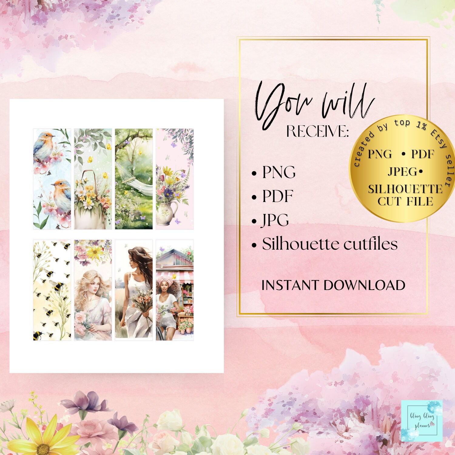 Spring PLANNER STICKERS Printable Erin Condren Vertical Easter Bundle ...
