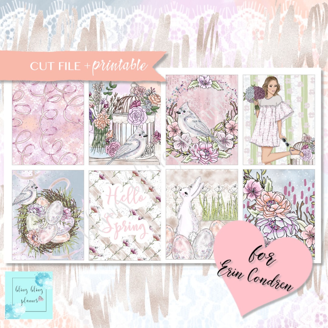 PRINTABLE PLANNER STICKERS, Spring Planner Weekly Kit, Flower Planner ...