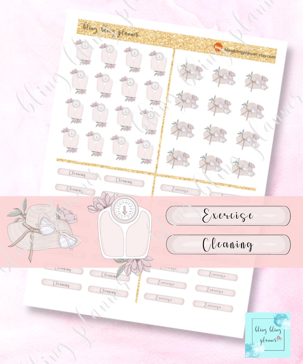 CLEANING PLANNER Stickers Printable Functional Stickers Eat - Etsy