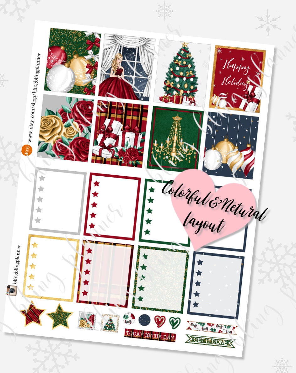 HOLIDAY PLANNER STICKERS Printable Christmas Planner - Etsy