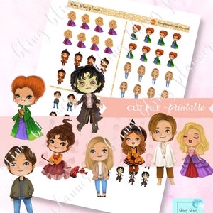 PRINTABLE HOCUS POCUS Stickers, Printable Halloween Stickers, Sarah ...