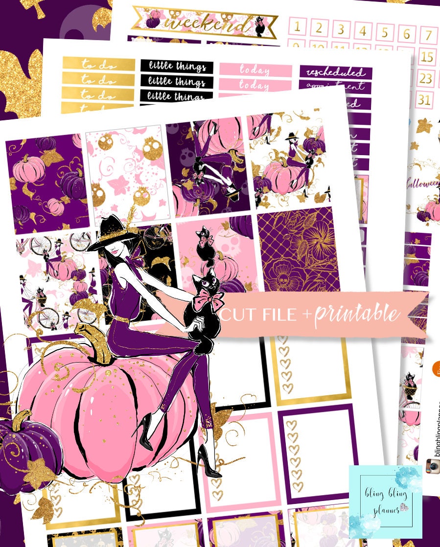 HALLOWEEN PLANNER Stickers Halloween Planner Sticker Kit - Etsy