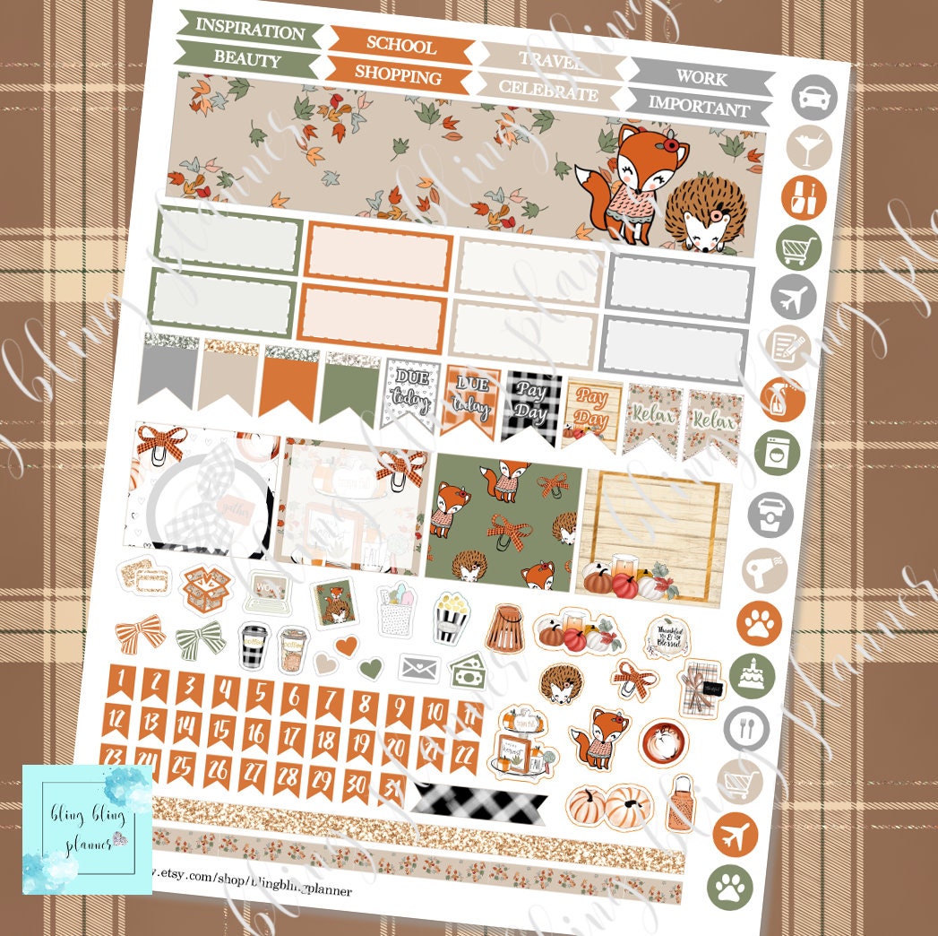 NOVEMBER MONTHLY KIT Printable Monthly Planner Kit November | Etsy