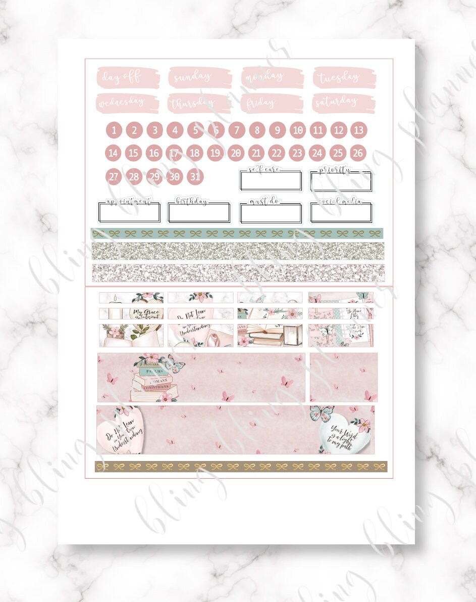 PRAY PRINTABLE PLANNER Stickers, Faith Planner Kit, Christian Planner ...