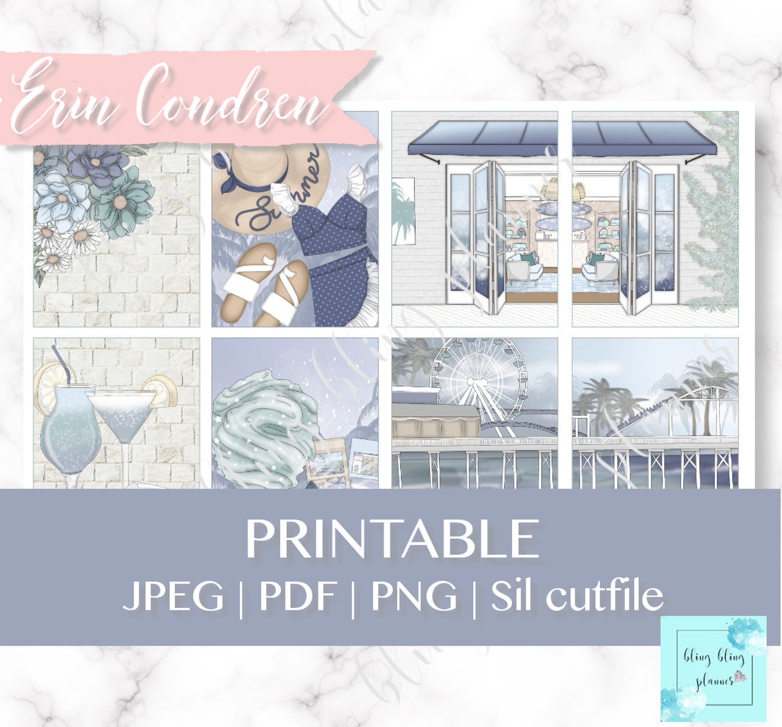 TRAVEL Printable PLANNER STICKER Vacation Planner Sticker | Etsy