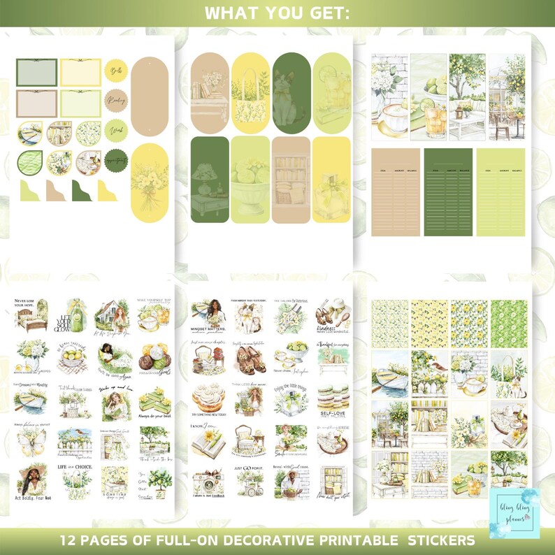 PRINTABLE Journal Sticker Bundle, Over 750 Journal Sticker, Scrapbook ...
