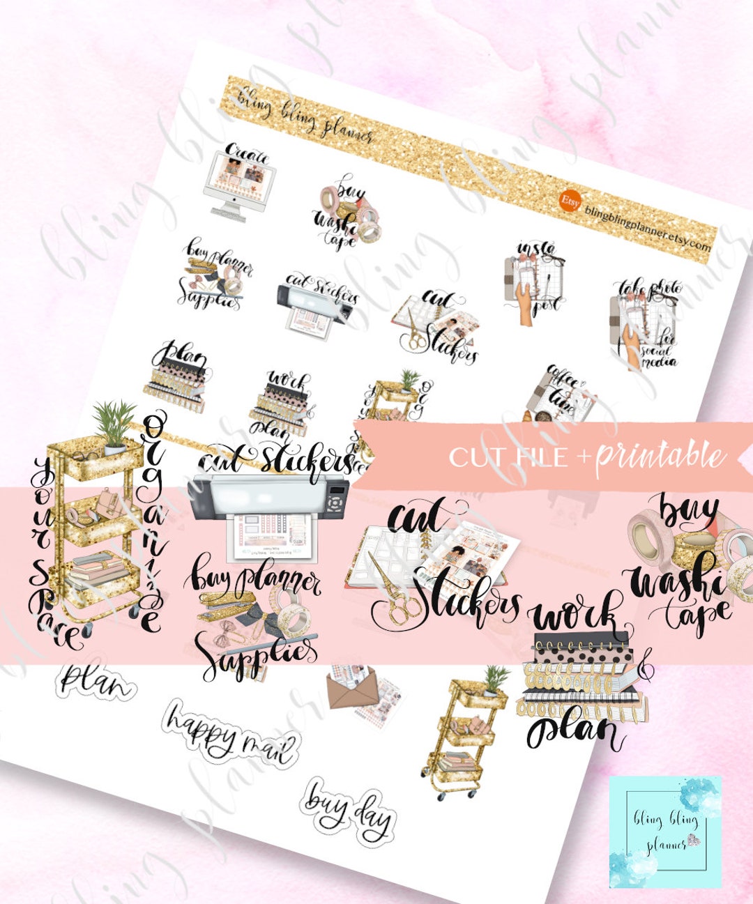 PLANNING FUNCTIONAL STICKERS, Plan Stickers, Buy Washi Stickers ...