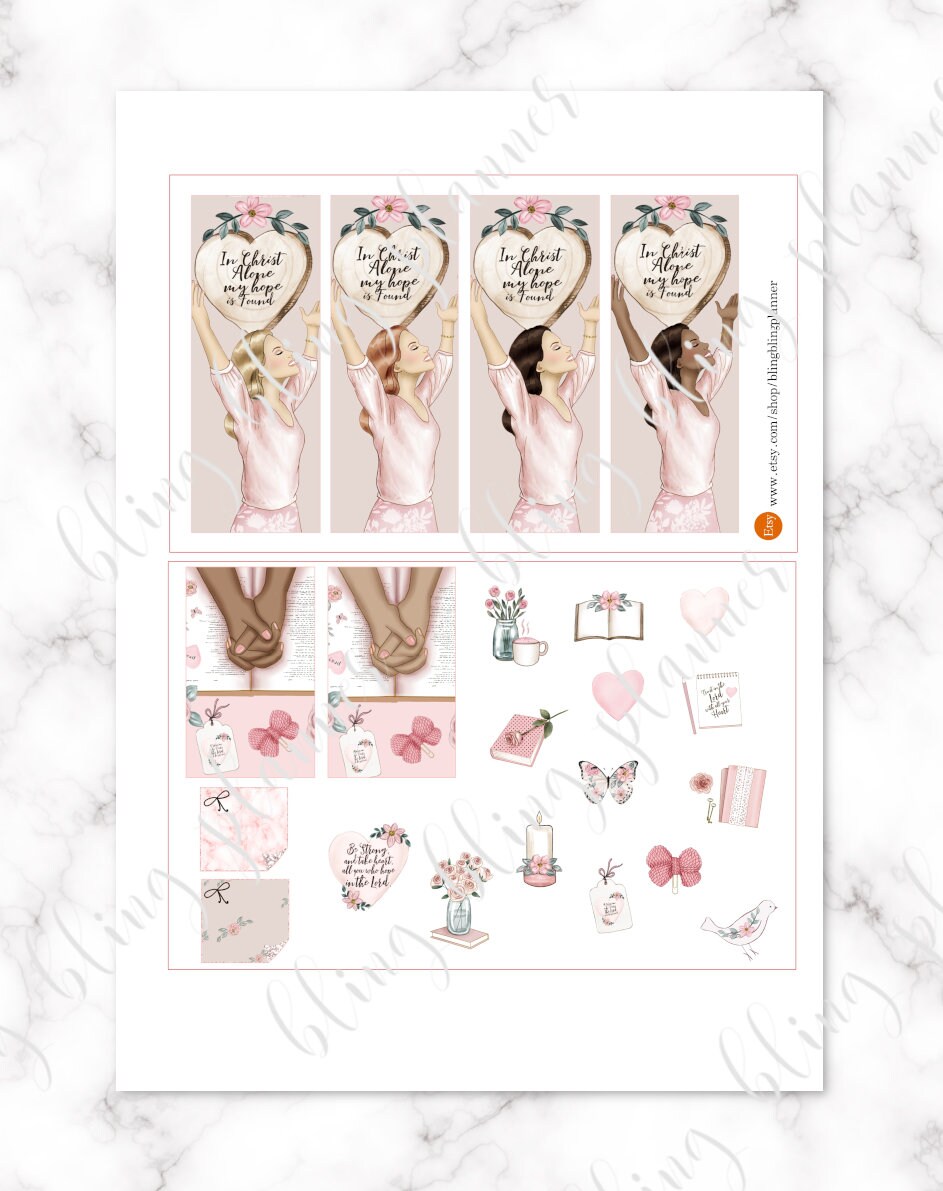 PRAY PRINTABLE PLANNER Stickers Faith Planner Kit Christian - Etsy