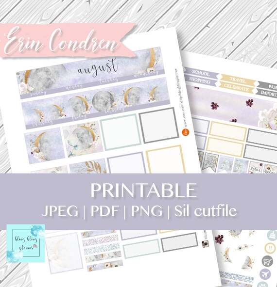 AUGUST MONTHLY KIT Printable August Monthly Printable | Etsy