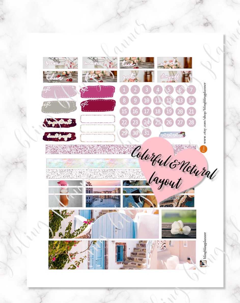 TRAVEL PLANNER STICKERS Printable Vacation Planner Sticker | Etsy