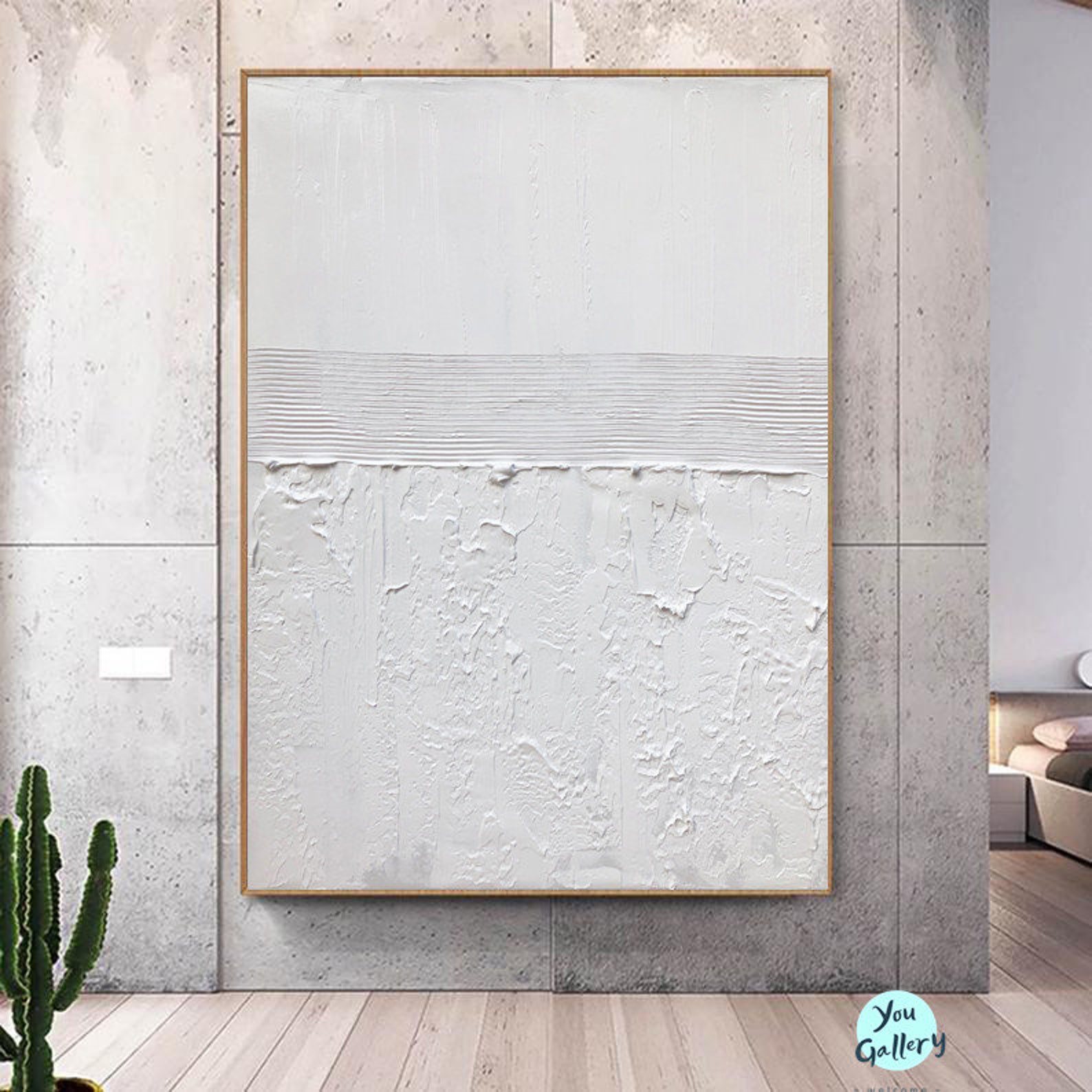 Abstract White Paintinglarge White 3D Textured Painting - Etsy