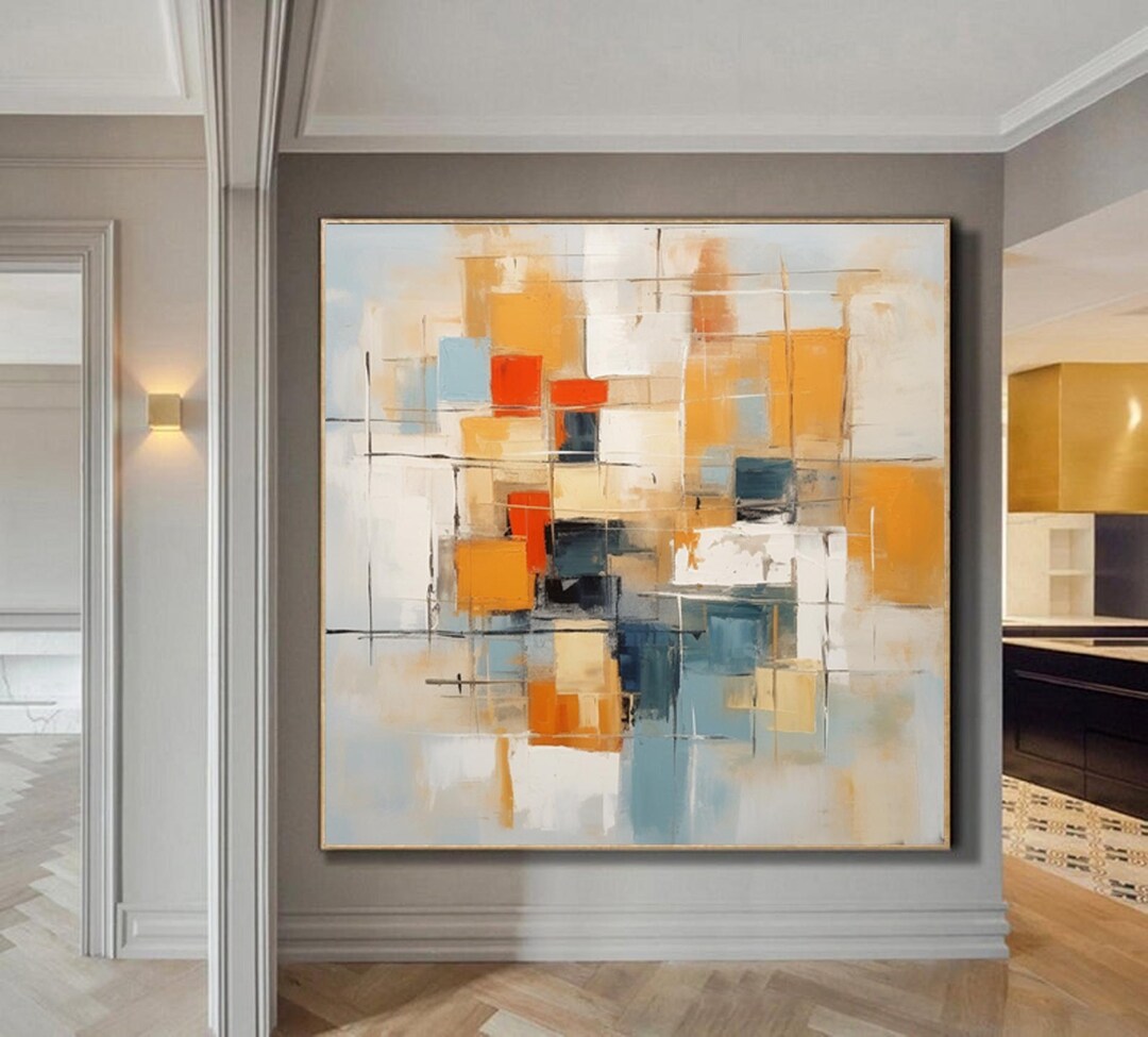 Extra Large Abstract Wall Art,modern Textured Geometric Painting,large ...