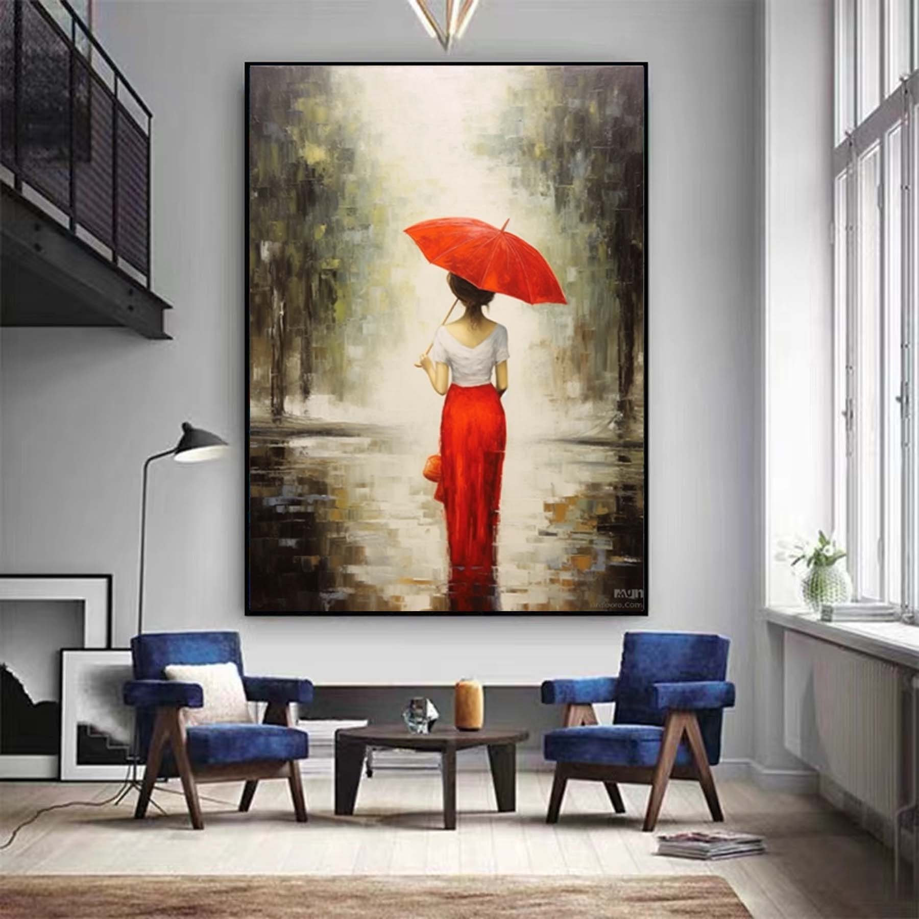 Large Abstract Vietnamese Girl Painting,impressionism Figurative ...