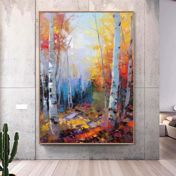 Abstract Birch Trees - Etsy