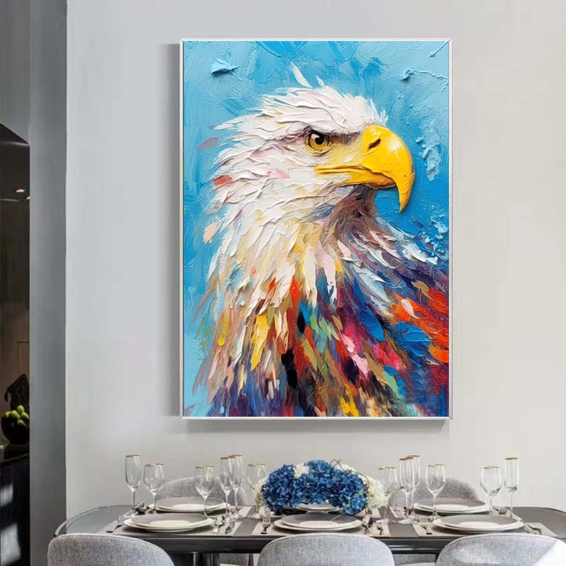 Palette Knife Eagle Oil Painting,abstract Eagle Painting,birdie ...
