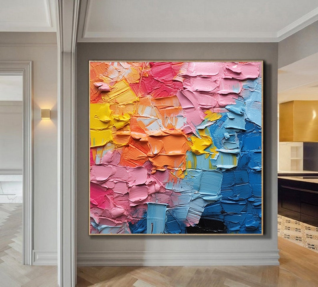 Palette Kinfe Wall Art,original Abstract Painting on Canvas,boho Wall ...