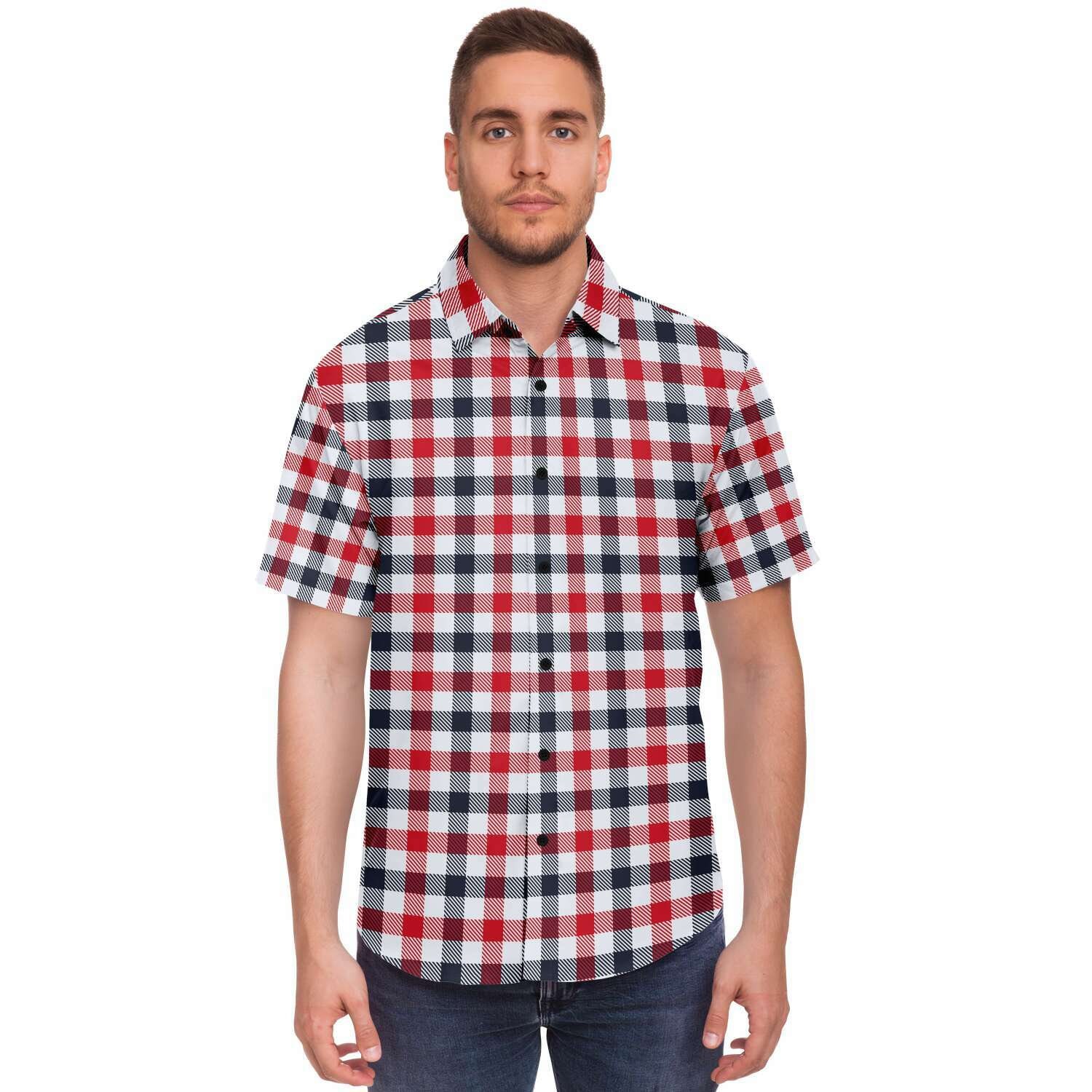 Black Red Check Plaid Pattern Shirt | Etsy