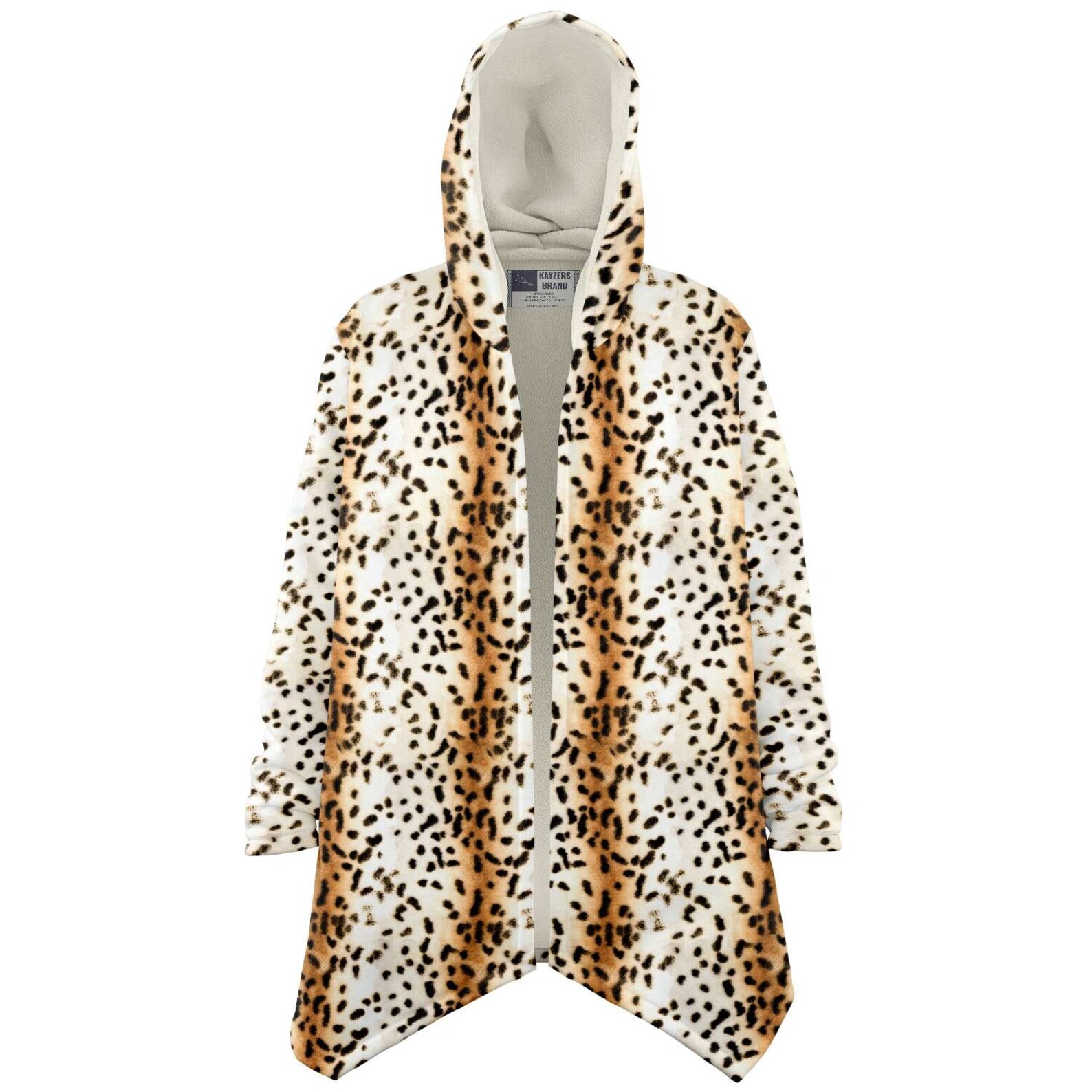 White Leopard Animal Print Microfleece Cloak, Unisex Cloak - Etsy