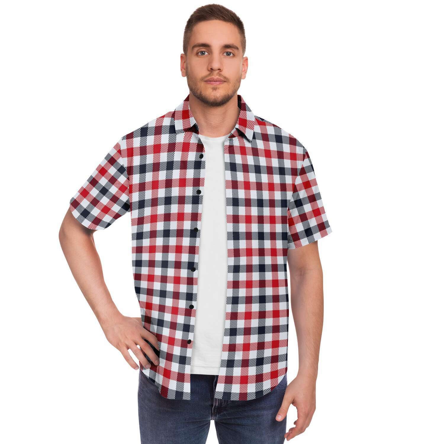 Black Red Check Plaid Pattern Shirt Etsy