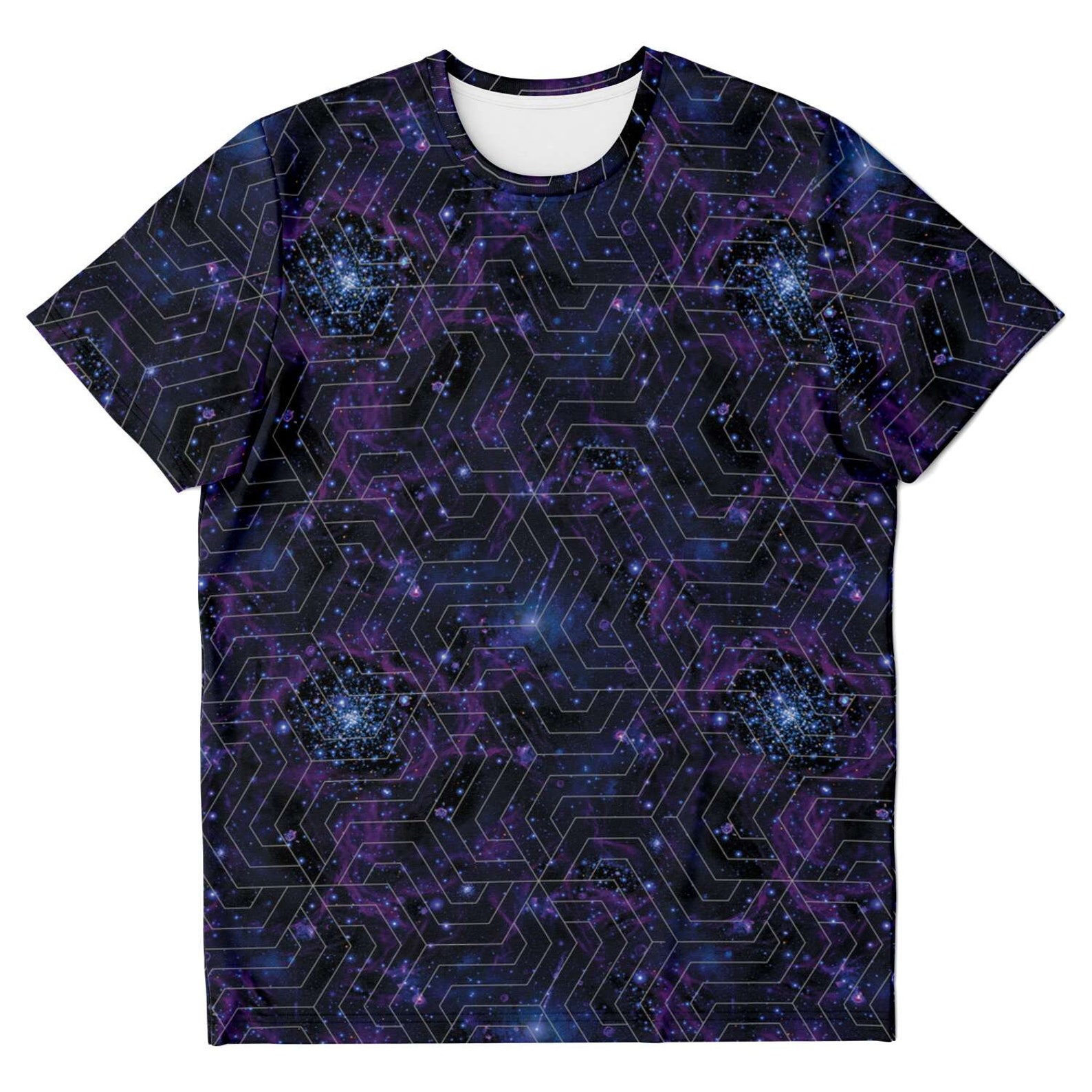 Galaxy Geometric Space Stars Print Unisex T-shirt - Etsy UK