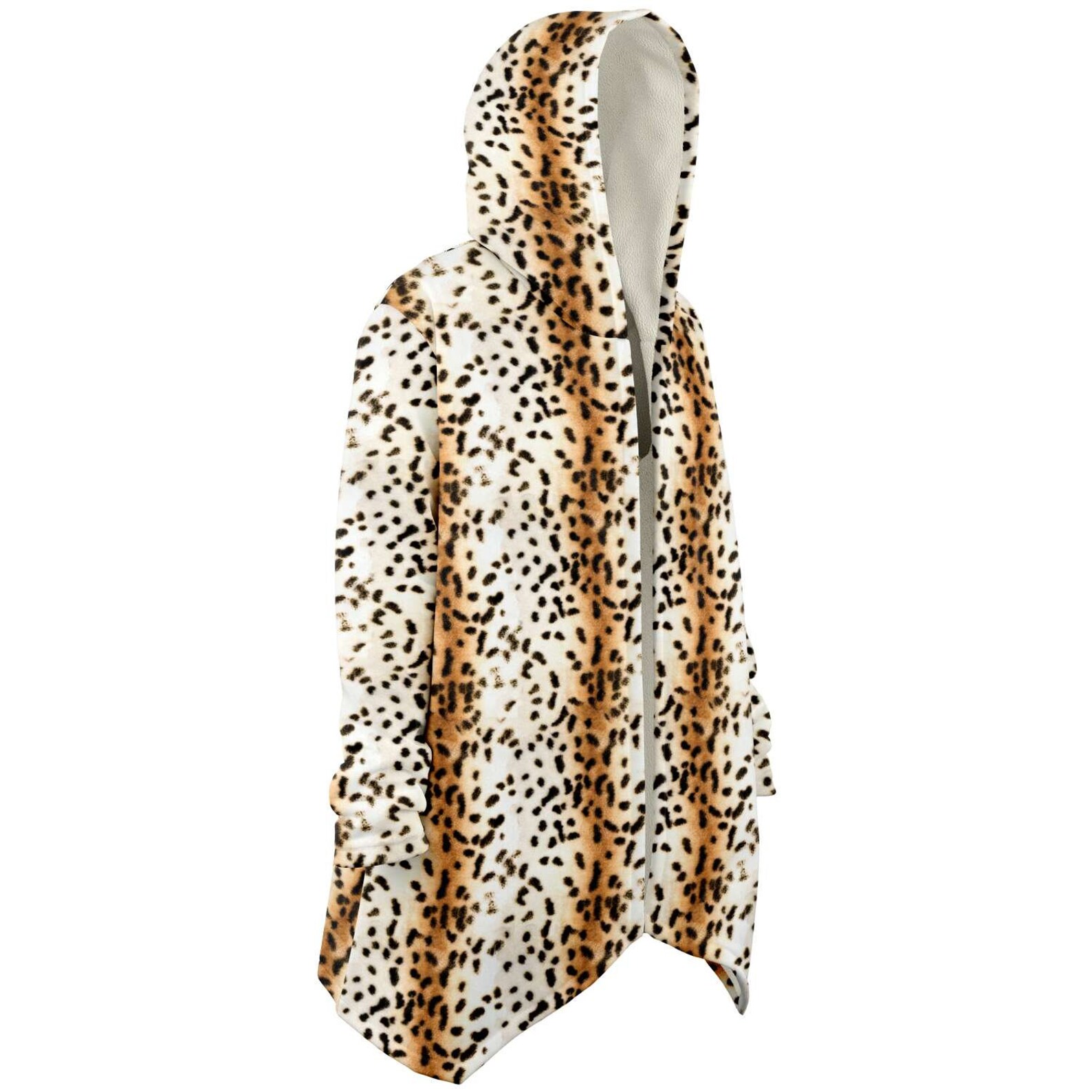 White Leopard Animal Print Microfleece Cloak, Unisex Cloak - Etsy