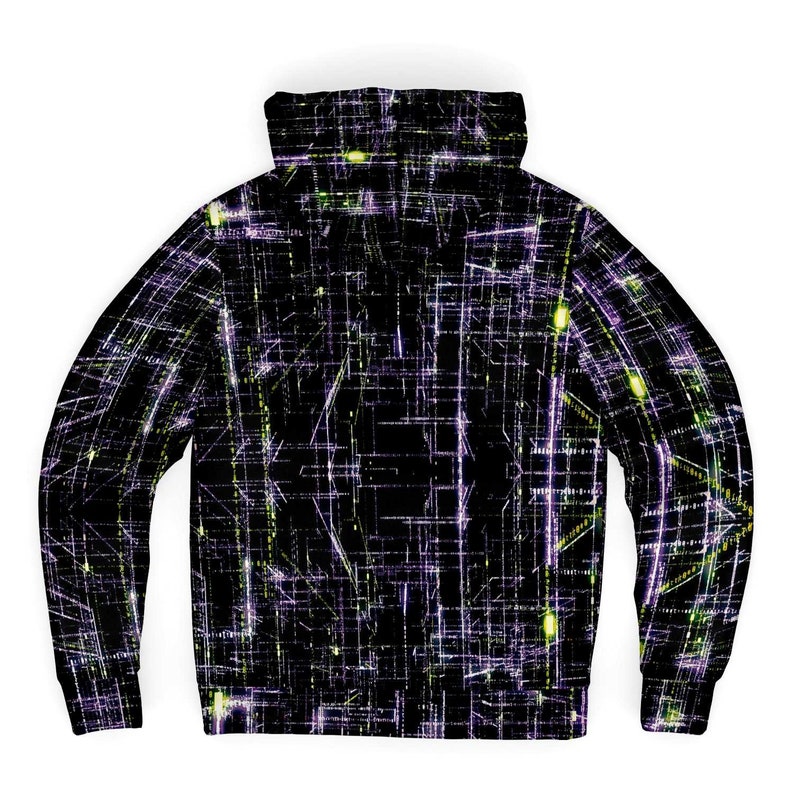 Futuristic 3D Technology Matrix Code Hoodie Zip up Unisex - Etsy