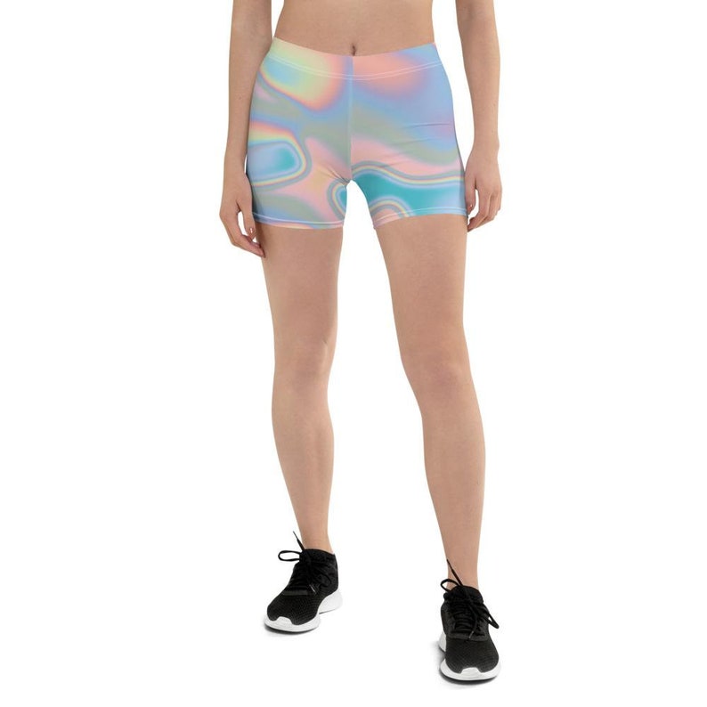 Holographic Iridescence Ombre Women's Shorts - Etsy