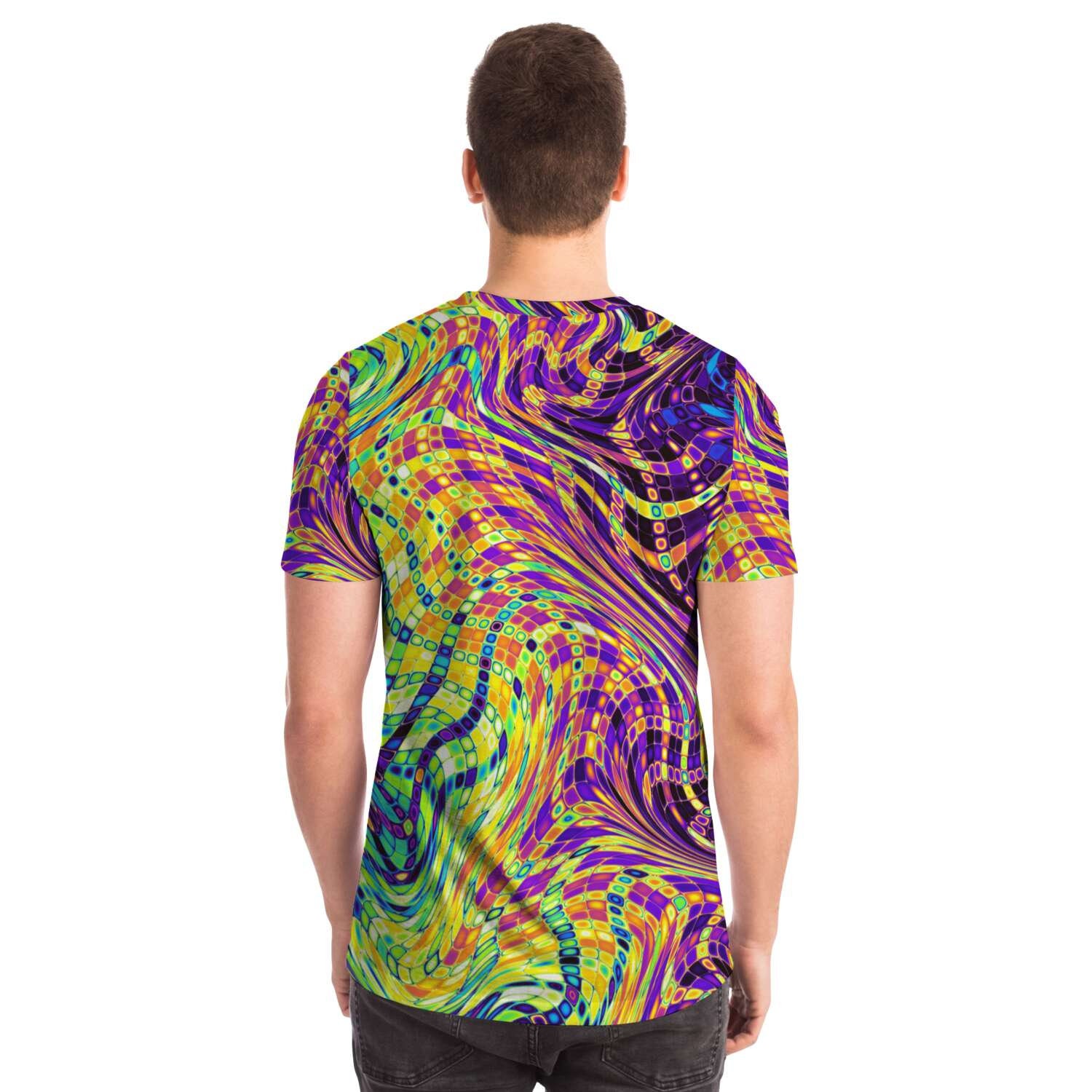 Abstract Psychedelic Waves Edm String Color Retro Men Women | Etsy