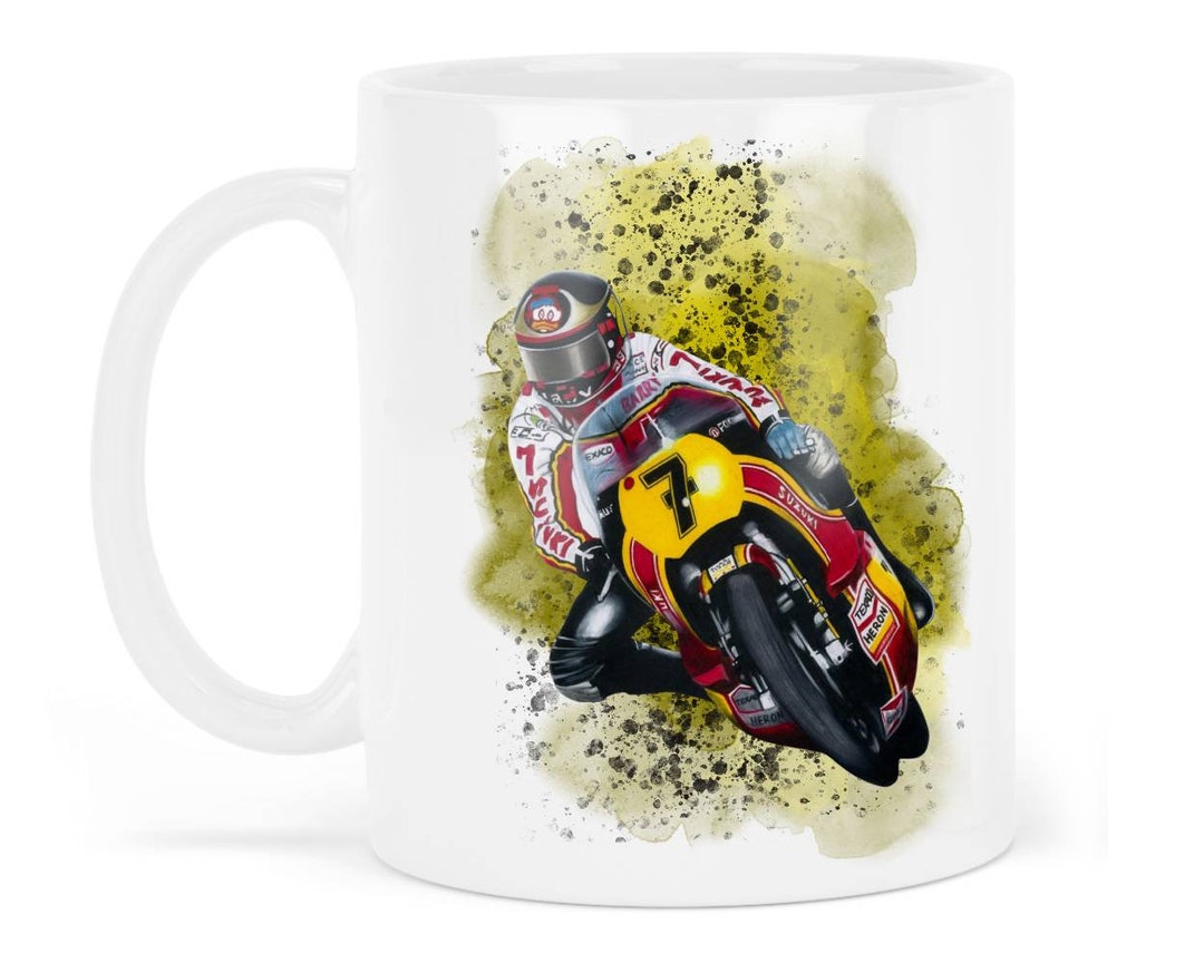Barry Sheene Motorbike Mug, Motorcycle Cup, Biker Gift, Motogp Art ...